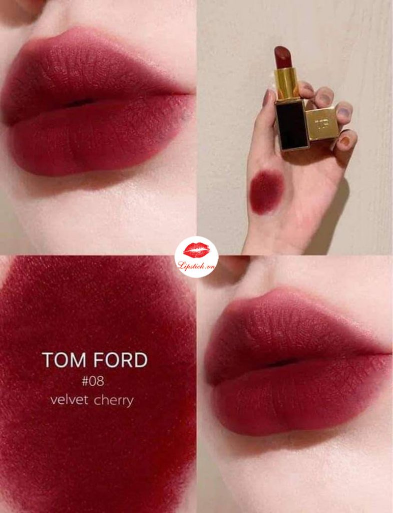 Son Tom Ford 08-Son Tom Ford Velvet Cherry Đỏ Rượu Vang Đẹp Nhất
