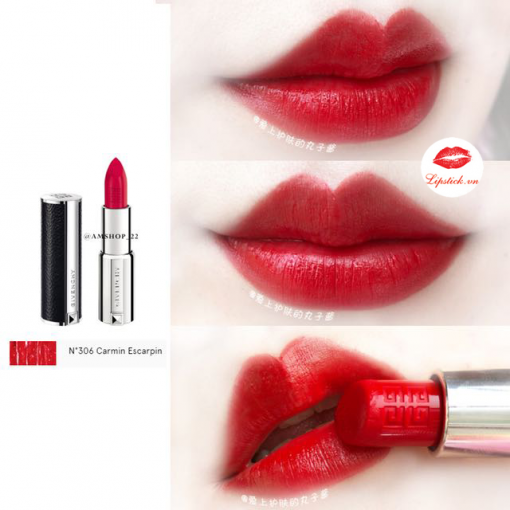 Son Givenchy 306 Carmin Escarpin - Đỏ Tươi Đẹp Nhất, Hot Nhất