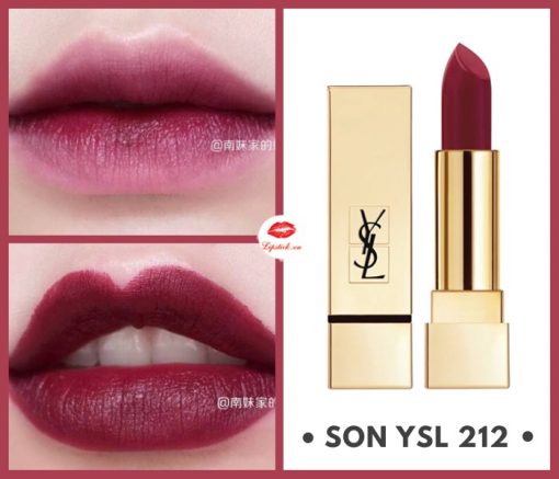 Son YSL 212 Màu Alternative Plum Đỏ Mận Quyến Rũ | Lipstick.vn
