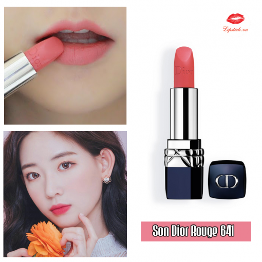 Son Dior Rouge 641 Idyllic Matte -Hồng San Hô Đẹp Nhất Rouge Dior