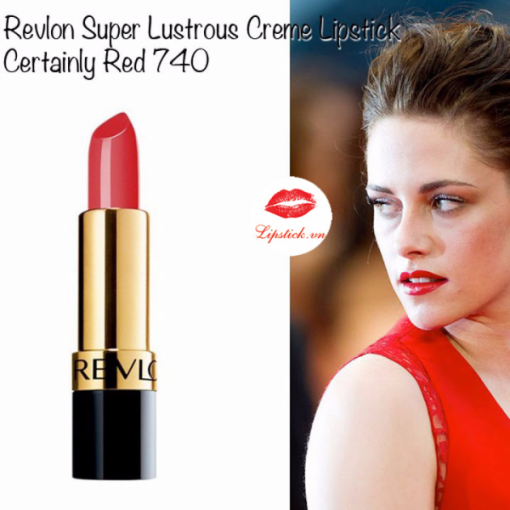 Son Revlon 740 Certainly Red Đỏ Tươi Super Lustrous Lipstick
