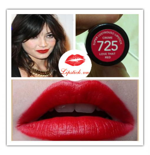 Son Revlon 725 Love That Red Đỏ Thuần Super Lustrous Lipstick