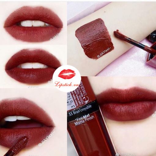 Son Bourjois 33 - Son Velvet 33 Brun'Croyable Đỏ Đất Khí Chất