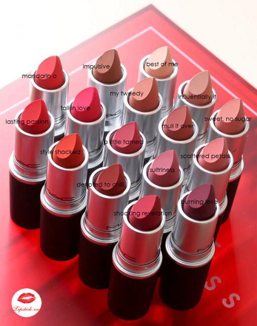 Son MAC 307 - Son MAC Fall In Love Hồng Fuchsia Powder Kiss