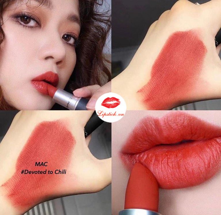 Son MAC 316-Son MAC Devoted To Chili Đỏ Gạch Powder Kiss Lipstick