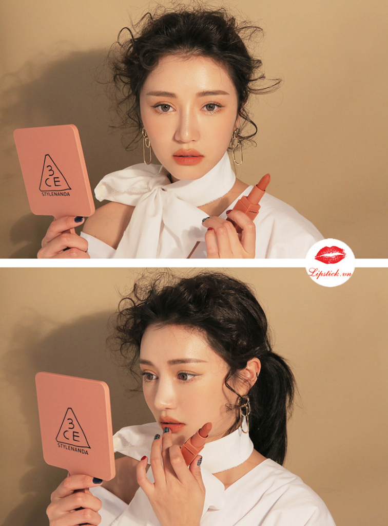 Son 3CE 220 Hit Me Up - Cam Cháy Đẹp Nhất Mood Recipe | Lipstick