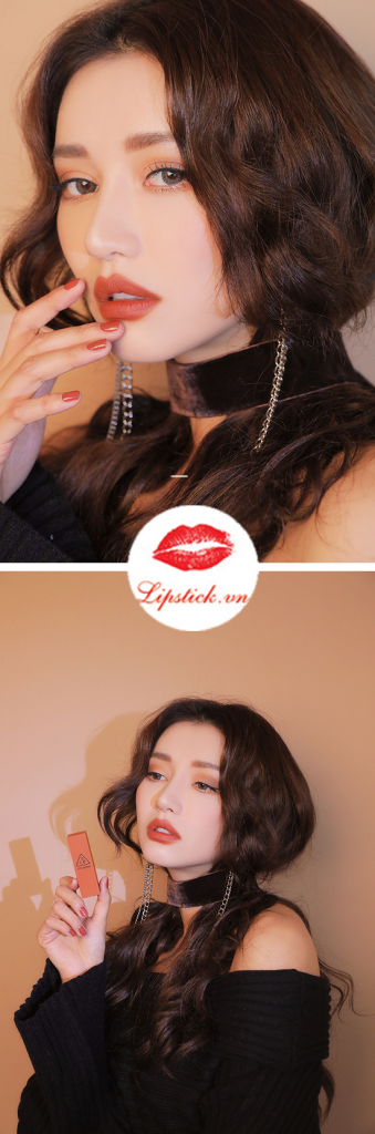 [Review] Son 3CE 220 Mood Recipe Matte Lip Color Màu Cam Đất