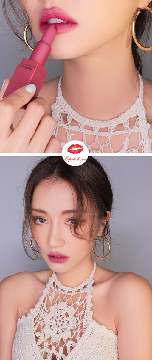 [Review] Son 3CE 224 Matte Lip Color Màu Tím Hồng | Lipstick.vn