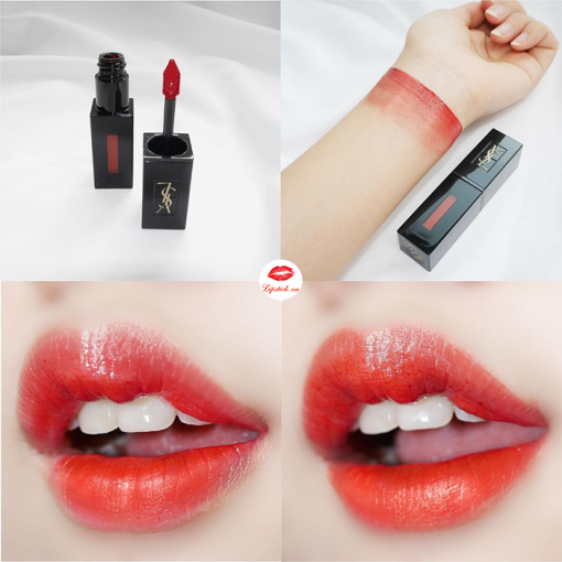Son YSL 416 Màu Đỏ Gạch - Vinyl Cream Lip Stain | Lipstick.vn