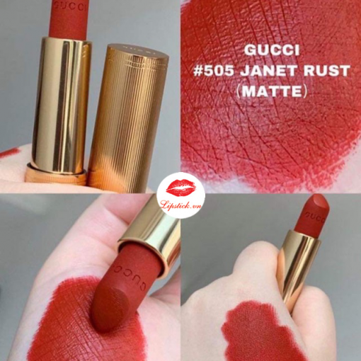 Review Son Gucci 505 Janet Rust Đỏ Đất Thời Thượng Dòng Matte