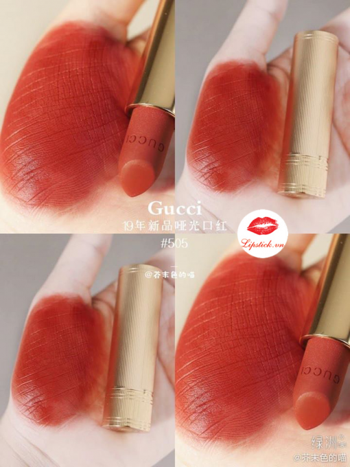 Review Son Gucci 505 Janet Rust Đỏ Đất Thời Thượng Dòng Matte