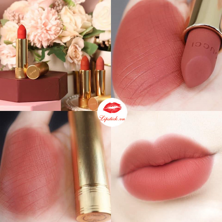 Review Son Gucci 208 They Met in Argentina Hồng Đất Trendy Matte