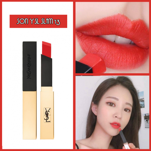 Son YSL 13 Original Coral - Đỏ Cam Đẹp Nhất Dòng Slim Matte