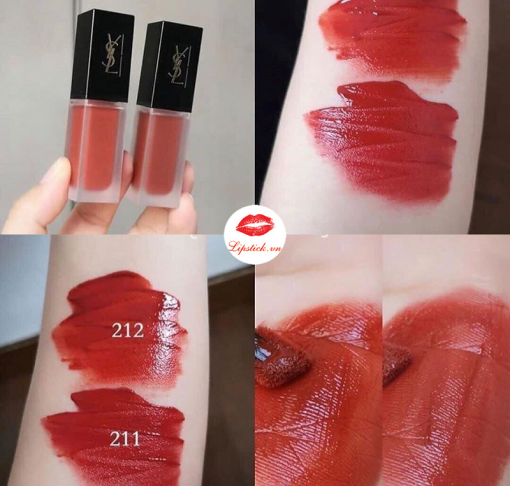 Review Son Kem YSL 212 Rouge Rebel Màu Đỏ Gạch Trendy
