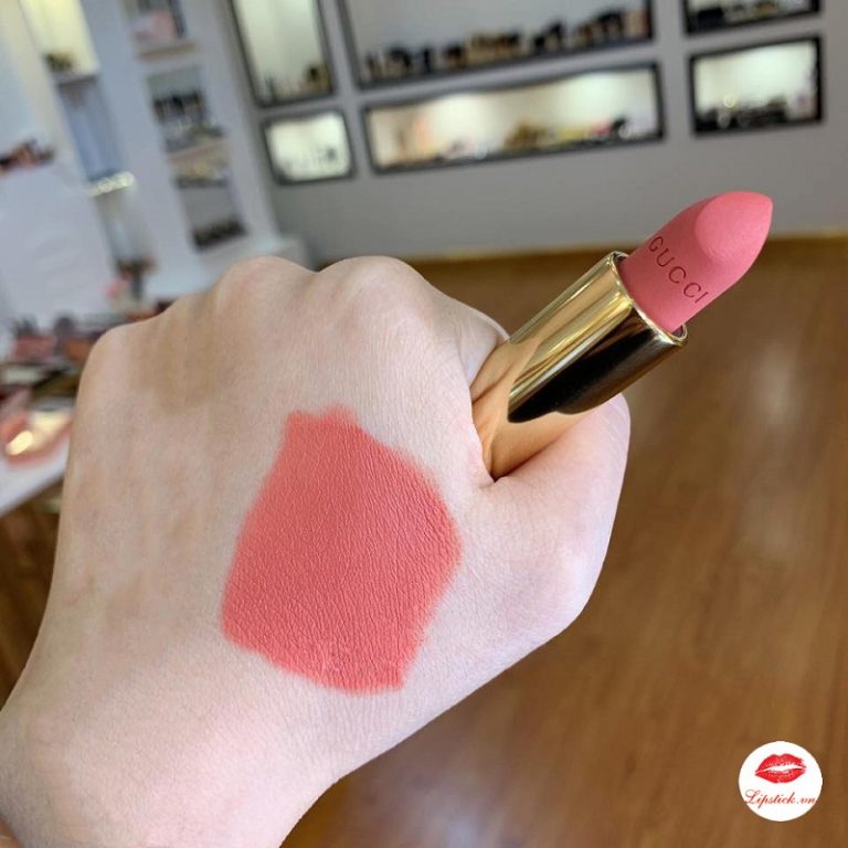 Son Gucci 305 Ruby Firelight - Hồng Cam Đất Hot Nhất Dòng Gucci Matte