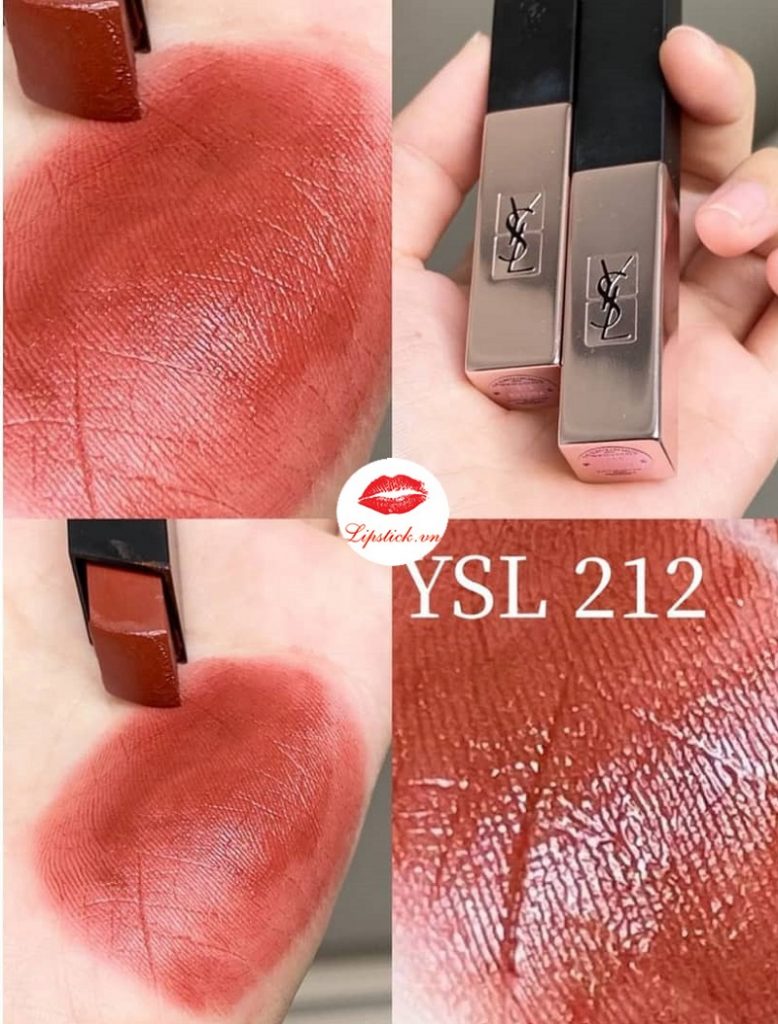 Son YSL Slim 212 Equivocal Brown – Đỏ Gạch Đẹp Nhất Glow Matte