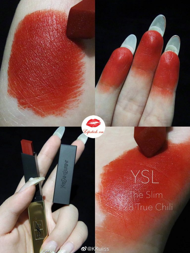 Son YSL Slim 28 True Chili - Đỏ Gạch Hot Nhất The Slim Matte Lipstick
