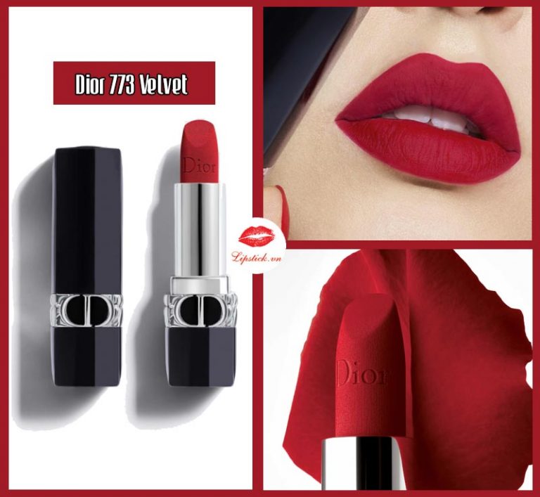 Review Son Dior 773 Bonheur - Rouge Dior Velvet Đỏ Hồng Cực Phẩm