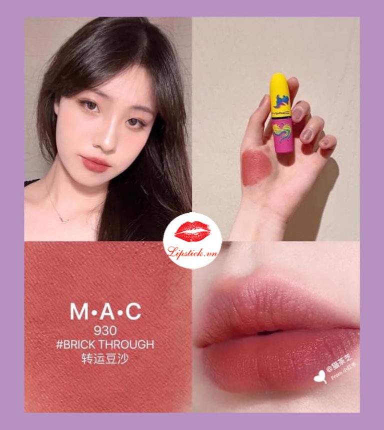 Review Son MAC Brick Through - Hồng Đất Moon Masterpiece Chất