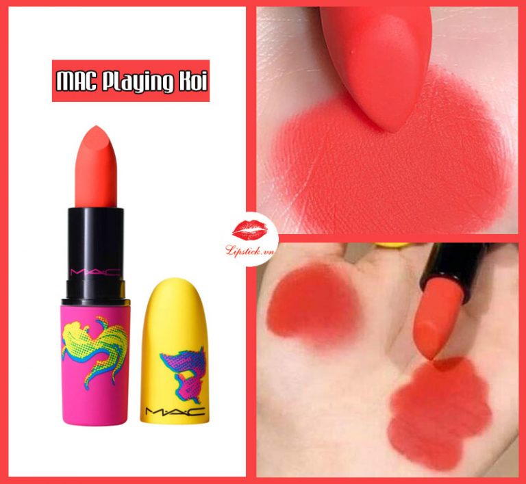 Review Son MAC Playing Koi - Cam San Hô Hot Nhất Moon Masterpiece