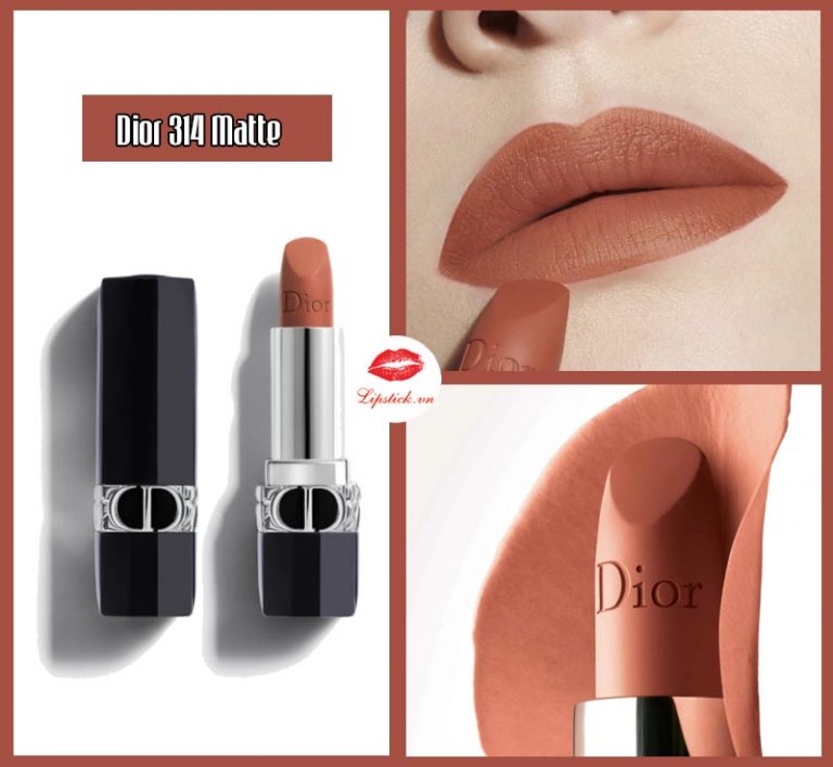 Review Son Dior 314 Grand Bal - Rouge Dior Matte Cam Đất Nhẹ Bẫng