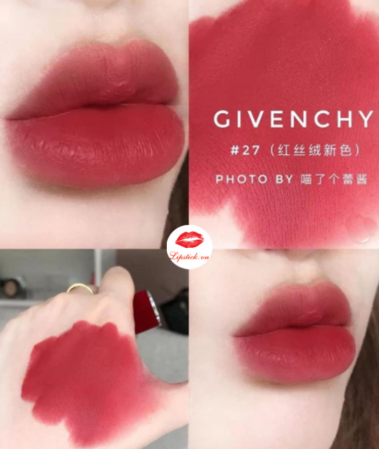 Review Son Givenchy 27 Rouge Infusé Đỏ Hồng Trendy Vạn Người Mê