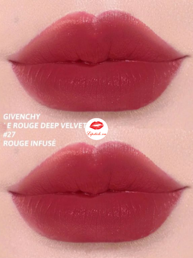 Review Son Givenchy 27 Rouge Infusé Đỏ Hồng Trendy Vạn Người Mê