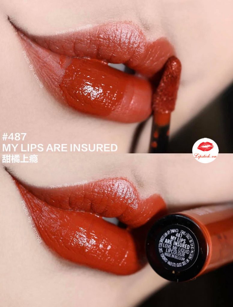 Son MAC 487 My Lips Are Insured – Cam Gạch Love Me Liquid Lip Colour