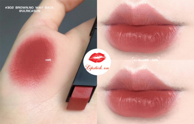 Son YSL 302 Brown No Way Back – Hồng Đất Slim Velvet Radical