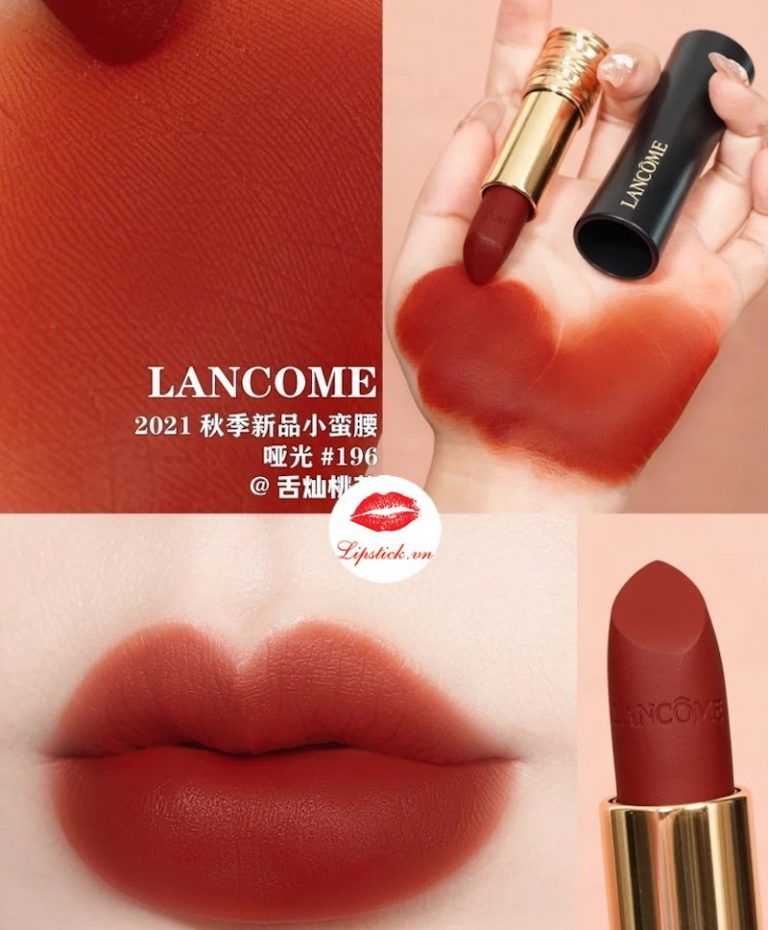 Review Son Lancome 196 French Touch Đỏ Gạch Bản Drama Matte
