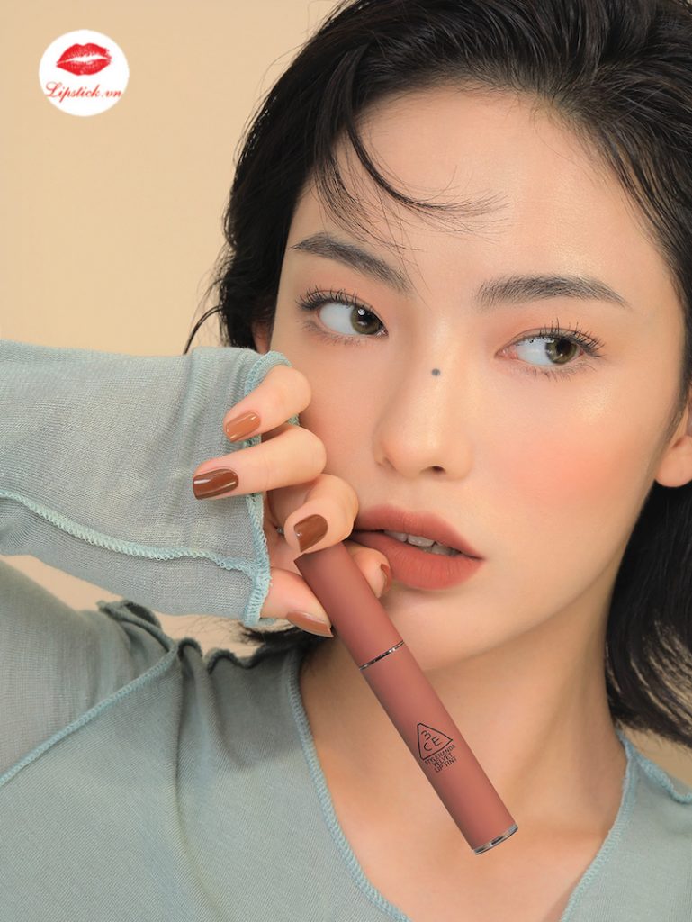 Son 3CE Walk N Talk Màu Nâu Đào - Son kem 3CE Velvet Lip Tint MỚI