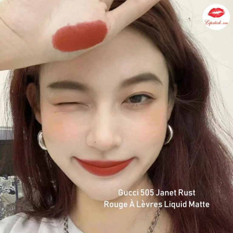 Son Kem Gucci 505 Janet Rust Màu Đỏ Đất Hot Nhất - Liquid Matte