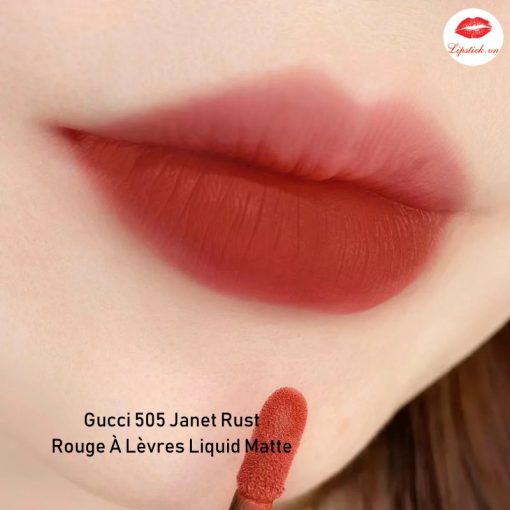 Son Kem Gucci 505 Janet Rust Màu Đỏ Đất Hot Nhất - Liquid Matte