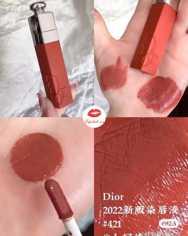 Son Dior 421 Natural Tea - Phiên Bản Addict Lip Tint Cam Đất Hot Nhất