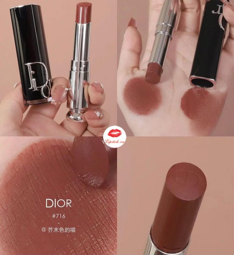 Review Son Dior Addict 716 Dior Cannage Màu Nâu Trà Sữa Hot Hit