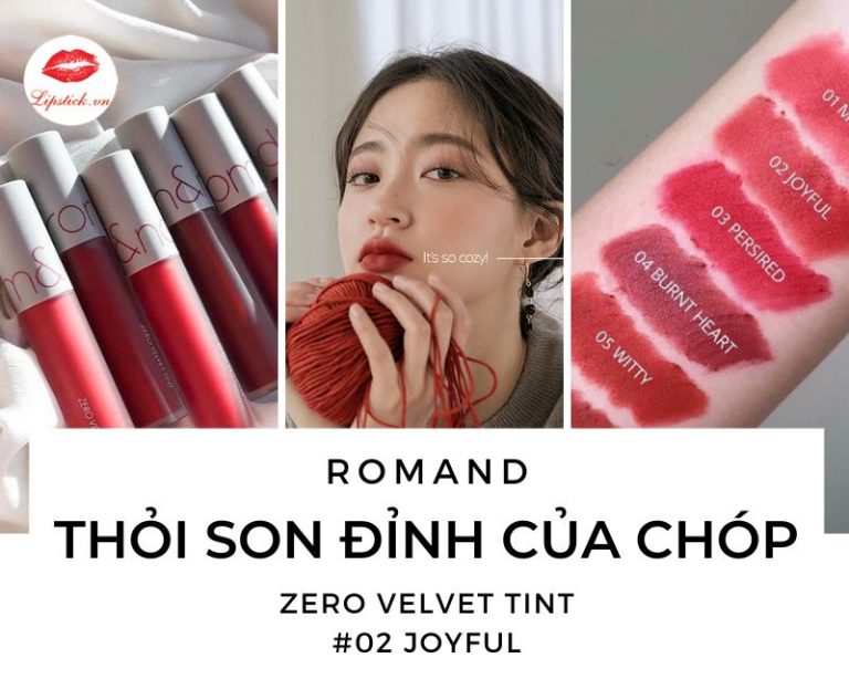 Review Son Romand 02 Joyful Màu Đỏ Gạch Đẹp Nhất, Hot Nhất