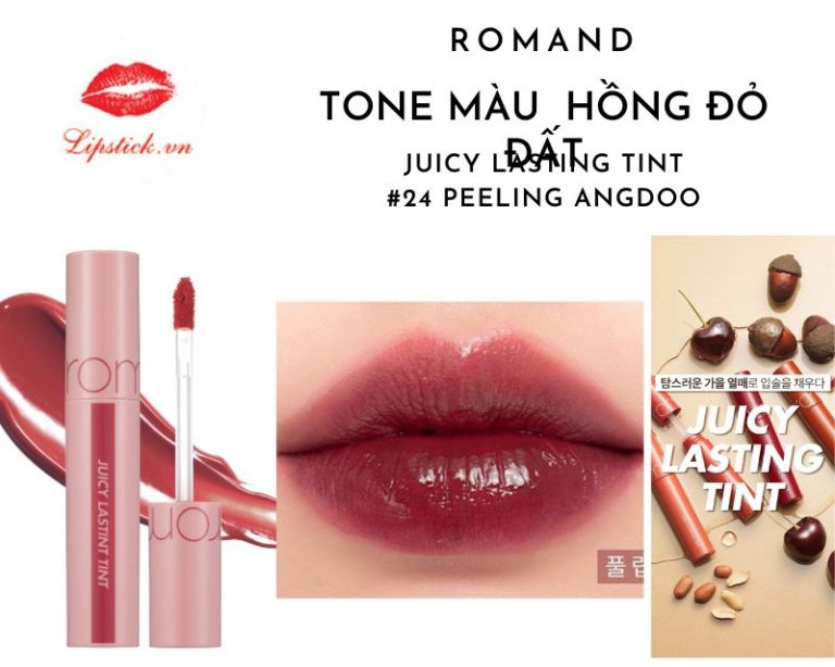 Review Son Romand 24 Peeling Angdoo Màu Hồng Đỏ Đẹp Nhất