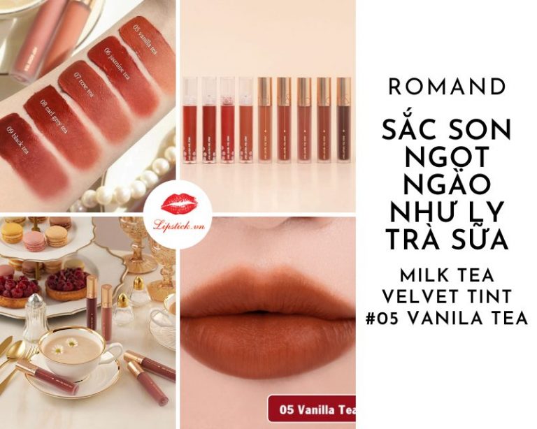 Son Romand Kem Màu 05 Vanilla Tea Nâu Cam - Milk Tea Velvet Tint