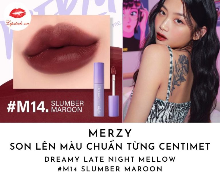 Son Merzy M14 Slumber Maroon Màu Đỏ Thẫm Đẹp Nhất, Hot Nhất