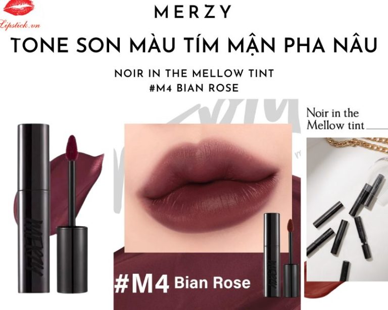 Son Merzy M4 Bian Rose Màu Nâu Mận Đẹp Nhất, Vỏ Đen Hot Nhất