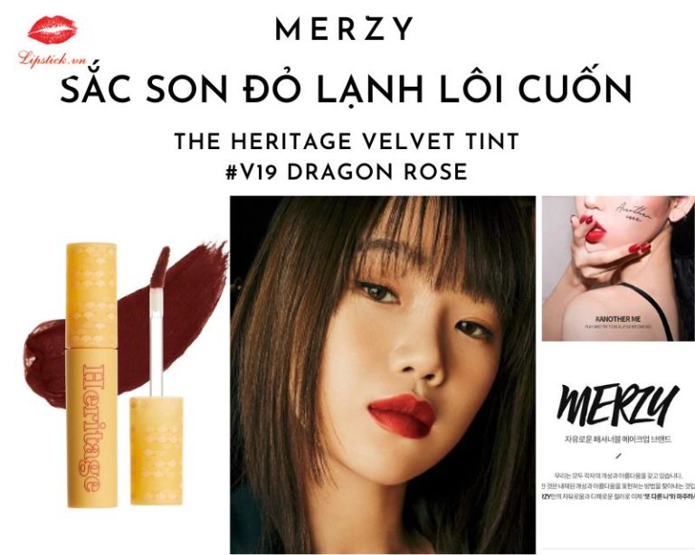 Review Son Merzy V19 Dragon Rose Màu Đỏ Lạnh Đỉnh Nhất, Siêu Hot