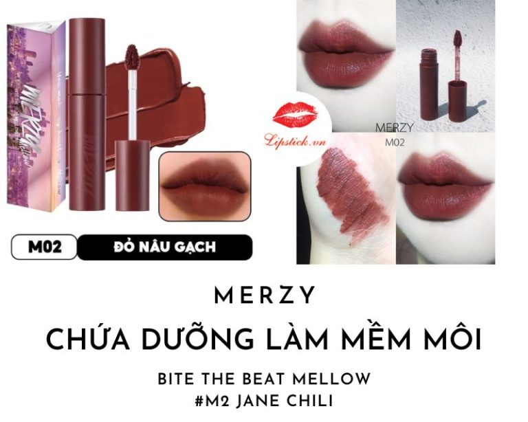 Review Son Merzy M2 Jane Chili Màu Đỏ Nâu Gạch Đẹp Nhất