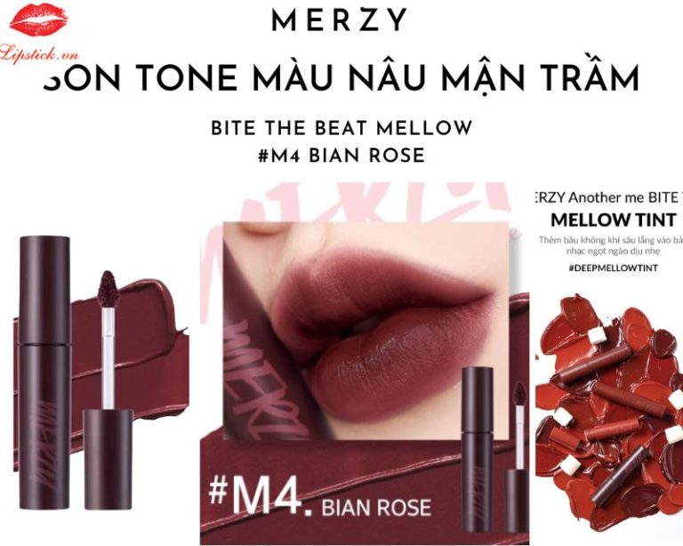 Review Son Merzy M4 Bian Rose Màu Nâu Mận Trầm Đẹp Nhất