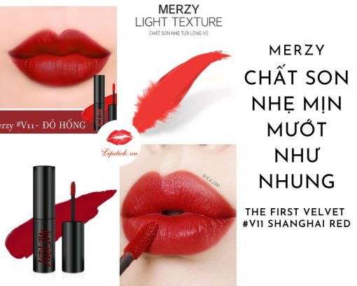 Son Merzy V11 Shanghai Red Màu Đỏ Chili Đẹp Nhất, Hot Nhất