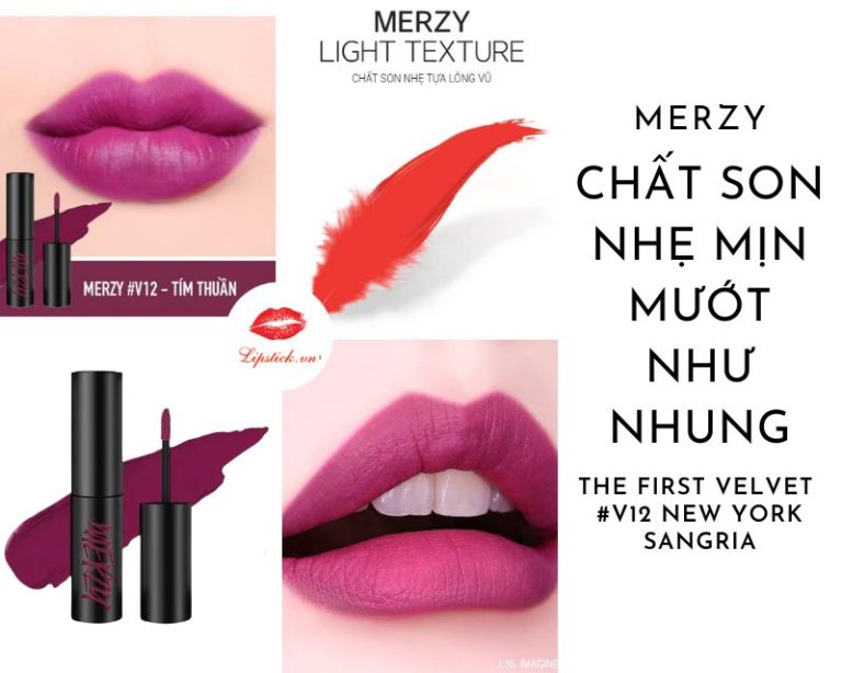 Son Merzy V12 New York Sangria Màu Tím Rượu Vang Đẹp Nhất