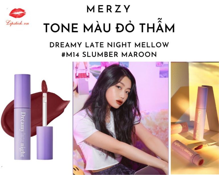 Review Son Merzy M14 Slumber Maroon Màu Đỏ Thẫm Hot Nhất