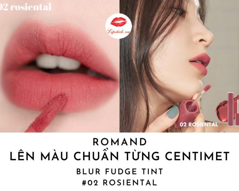 Review Son Romand Blur Fudge Tint 02 Rosiental Cánh Hồng Khô Hot Hit