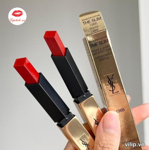 Son YSL Slim 1966 Rouge Libre Màu Đỏ Đất MỚI NHẤT, Hot Nhất