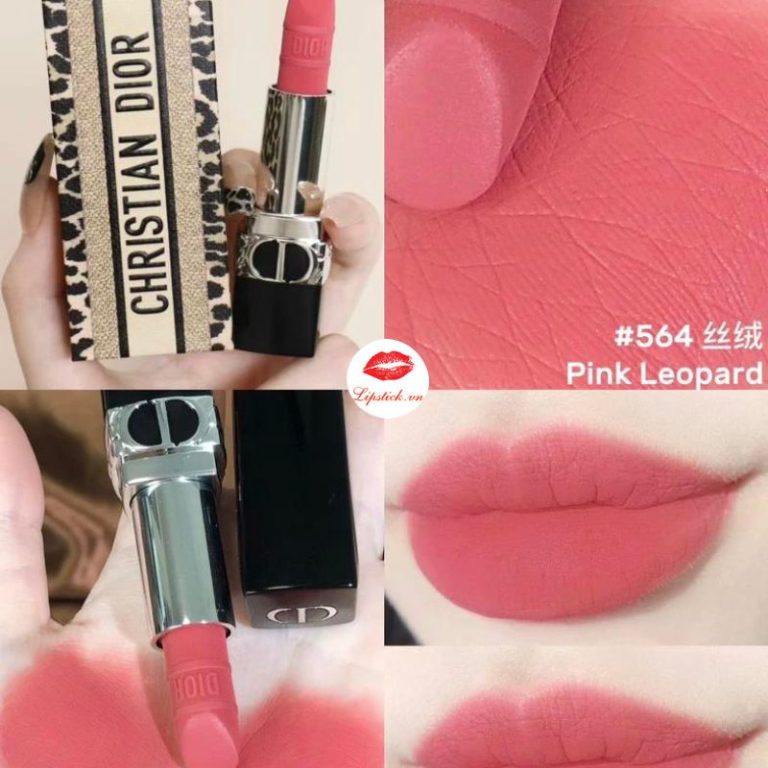 Son Dior 564 Pink Leopard Velvet Màu Hồng Đào Limited Mới Nhất