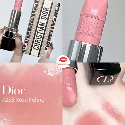 Son Dior 253 Rose Feline Satin Màu Hồng Đào Limited Mới Nhất